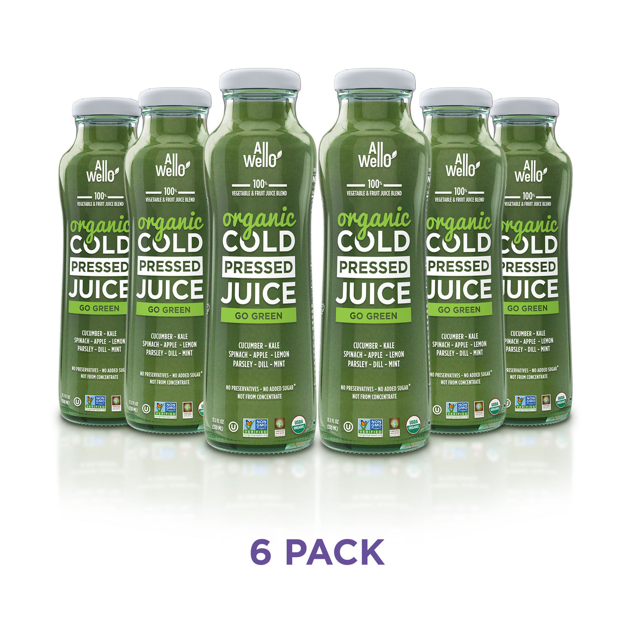 Go Green - Organic Cold-Pressed Green Juice – AllWellO Organic Cold ...