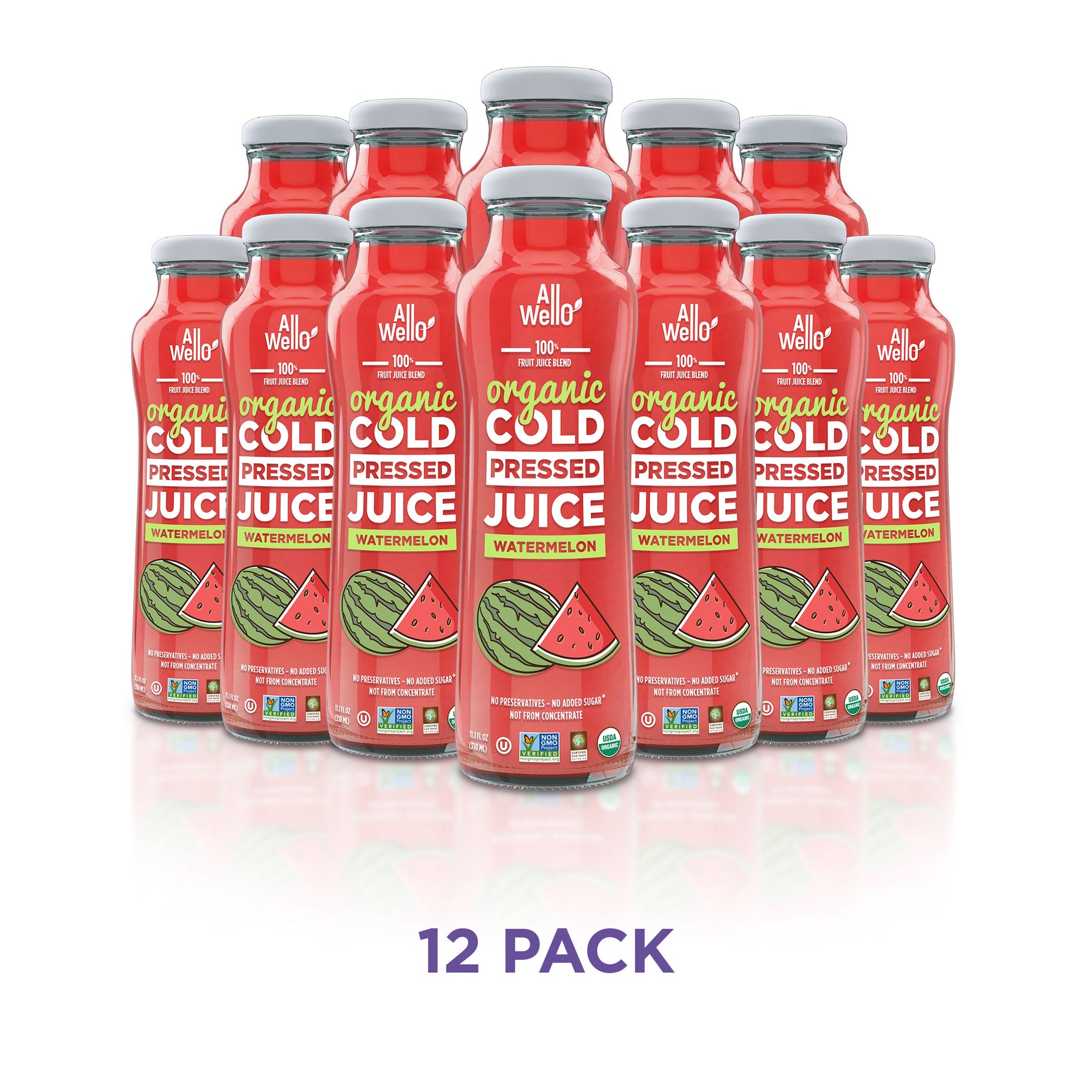 Organic Watermelon Cold-Pressed Juice - 6 or 12 PK – AllWellO Organic ...